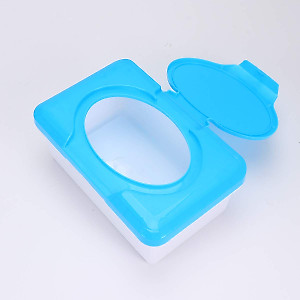 EXCEART 2pcs Wipes Dispenser Dustproof Reusable Wet Wipe Box Travel Baby Wipes Case (Pink+Blue)