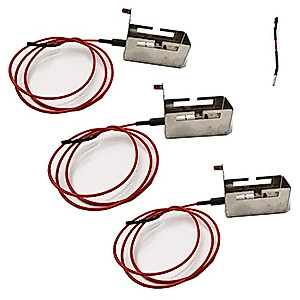 MOASKER Grill Igniter Replacement Kit with Collector Box for DCS Gas Grills Models, Stainless Electrode and Wire for DCS 27DBQ, 27DBQR, 27DBR, 27DSBQ, 27DSBQR (3-Pack)