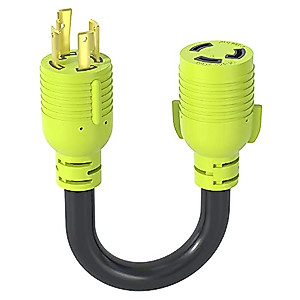 AOWEITOUR NEMA L14-30P to NEMA L6-30R,30 Amp Adapter 4 Prong to 3 Prong Lock Connection,Welder Generator EV Power Conversion Cord,STW 10 Gauge,ETL Listed(1FT)