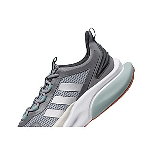 adidas Men's Alphabounce+ Running Shoe, Grey/Silver Metallic, 9