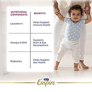 Enfagrow Enspire Toddler Nutritional Drink with Lactofrerrin, DHA, and MFGM for Brain Support and Immune Health, Non-GMO, Powder Tub 24 Oz, Pack of 4