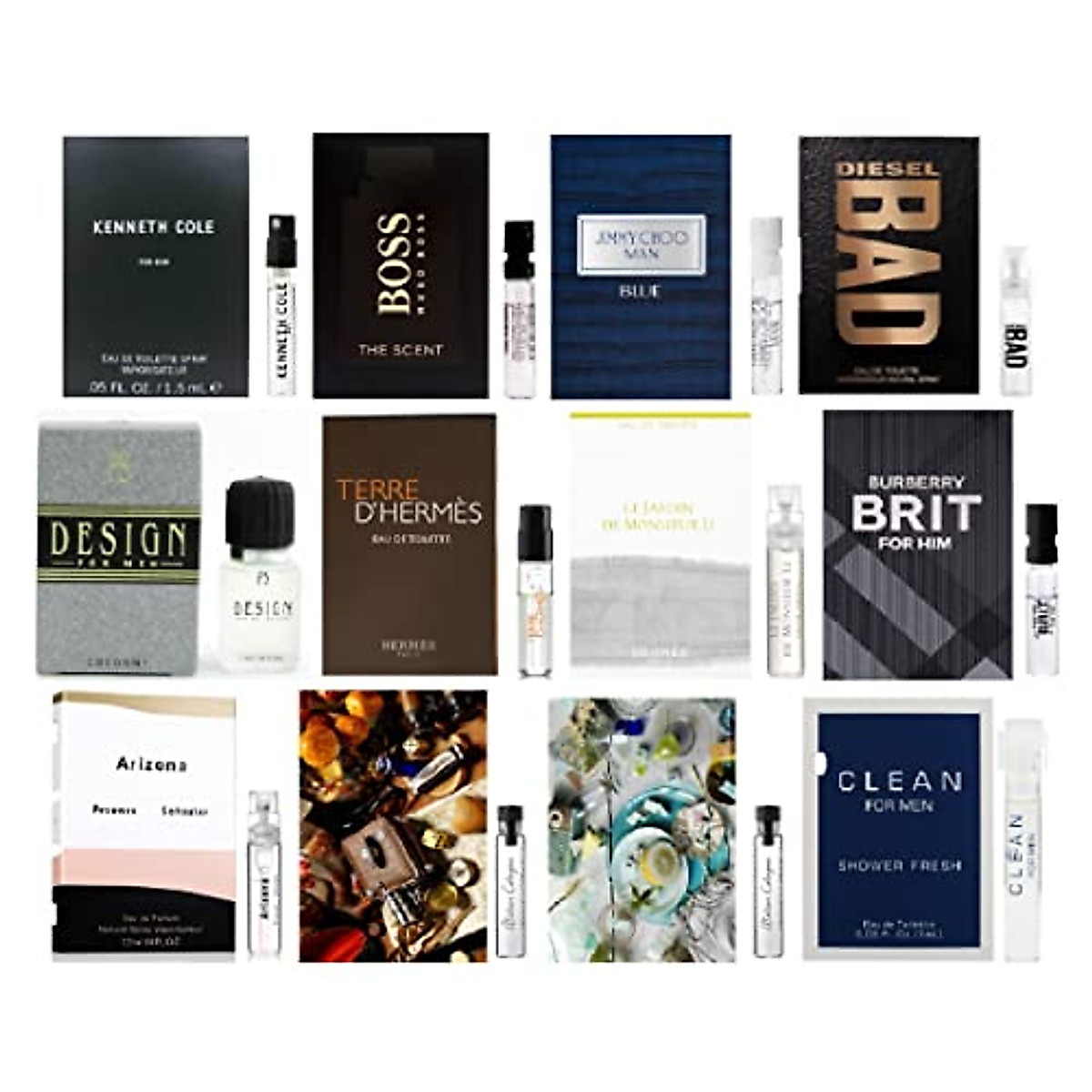 12 Men's Designer Cologne Sample Vial