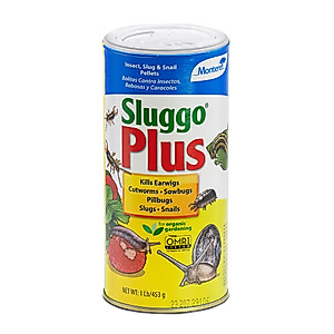 Monterey - Sluggo Plus - for Organic Gardening - Slug and Snail Killer for Garden - Kills Earwigs, Cutworms, Sowbugs, Pillbugs, and More - 15 oz