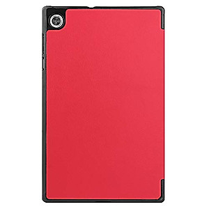 GWYLH Vegan Leather Case for Lenovo M10 HD 2nd Gen 10.1inch 2020 (TB-X306X/TB-X306F), Light Weight Slim Tri-Fold Case Magnetic Cover Stand Red