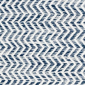 Dash and Albert Coastal Blue Handwoven Indoor/Outdoor Rug, 8 X 10 Feet, Blue/Ivory Geometric Pattern