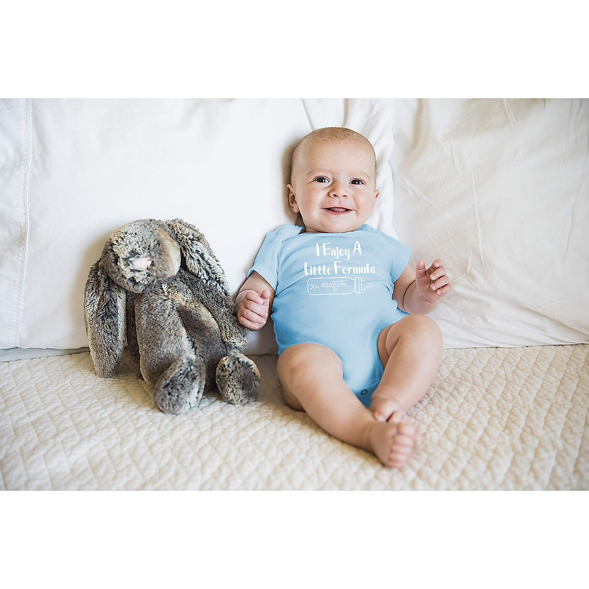 I Enjoy A Little Formula - Math Nerd - Funny Cute Novelty Infant Creeper, One-Piece Baby Bodysuit (Light Blue, 6 Months)