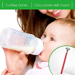 6 Pieces Stainless Steel Kitchen Thermometer with Red 5 Inches Long Stem1 Inch Dial Thermometer Milk Frothing Food Thermometer for Oven Probe Meat Foam Grill BBQ Cooking Chocolate Water