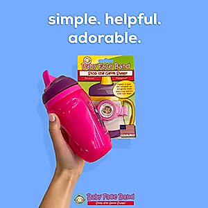 Personalized Baby Bottle and Sippy Cup Label for Daycare Personalized Band with Your Childs Picture Baby Face Band 2 Pack Blue Pink 2 PK