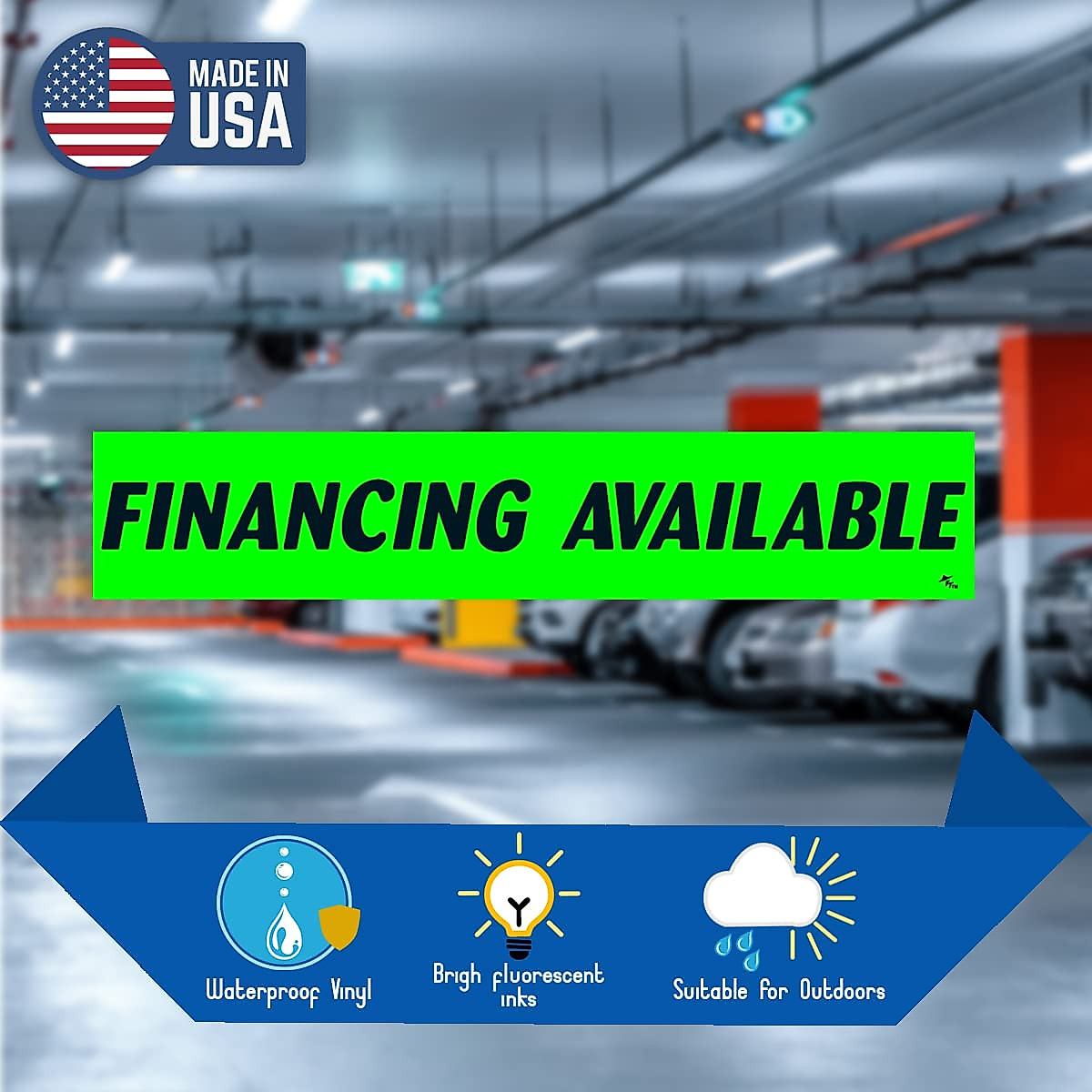 VERSA-TAGS 7.5" Black/Green Vinyl Number Decals 11 Dozen Set Windshield Pricing & 1 Pack of Each of Extra Clean, Financing Available, One Owner 14.5" x 2.75" Sticker Windshield Decal Auto Dealership