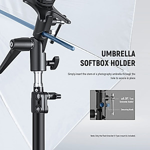 NEEWER Camera Flash Bracket H Type Mount with Umbrella Softbox Holder, 180° Swivel Adjustable Metal Light Stand Adapter with 1/4" to 3/8" Screw Adapter for Speedlite LED Light Stand Tripod (2 Pack)