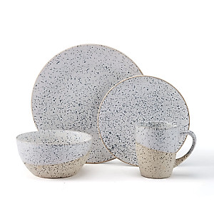 Pfaltzgraff Bexley Speckled 16 Piece Dinnerware Set, Service for 4, Multicolor
