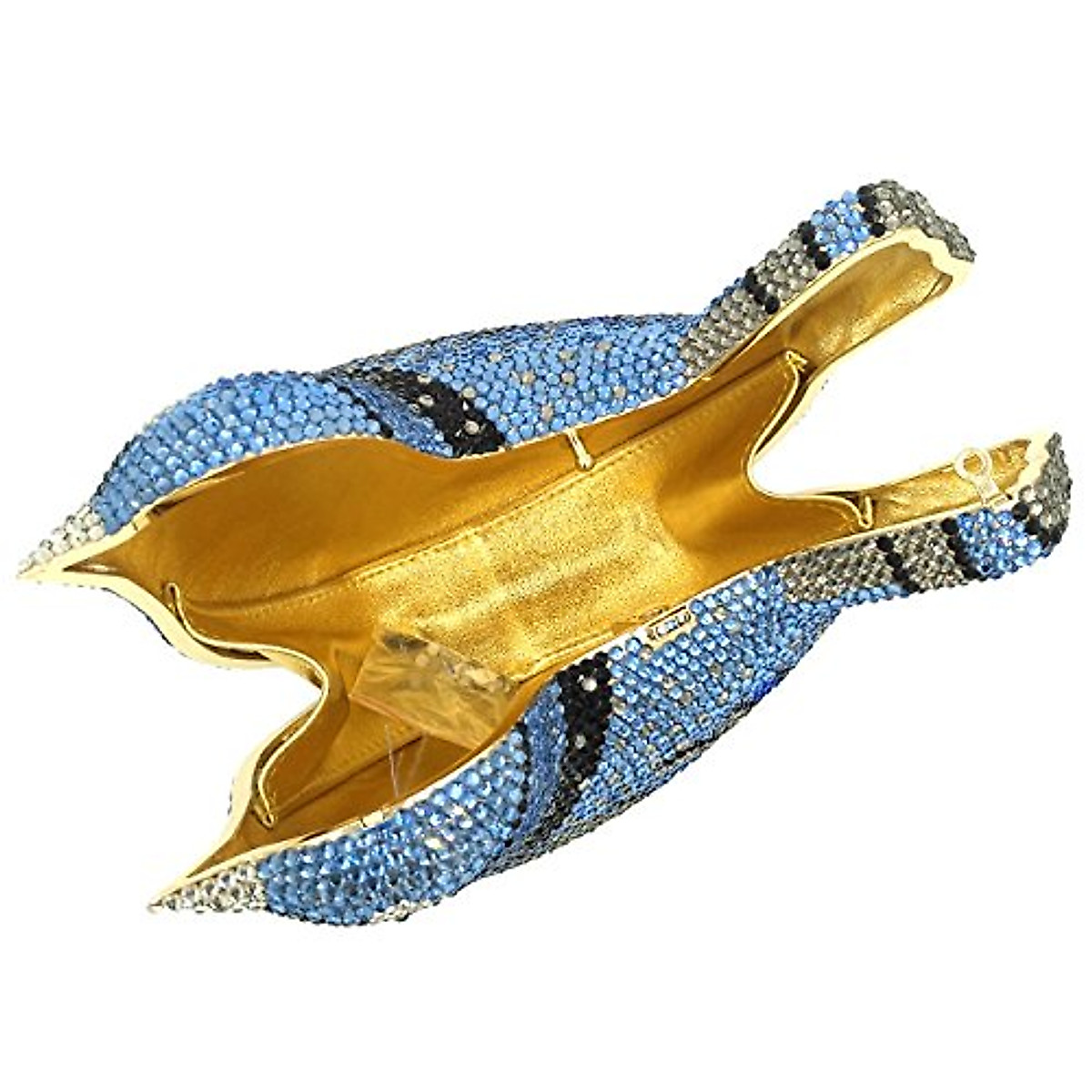 Elegant Evening Bags For Womens Clutches Purse Chain Wallet Handbags Crystal Party Bird Blue