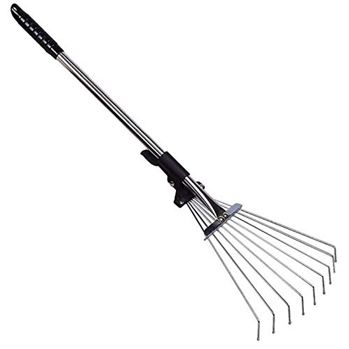 ZRSJ Leaf Fan Rake, Leaf Rake, Garden Leaf Rake with Retractable Gardening Weed Cleaner Rake for Leaf Grass Paddock Collecting Loose Debris in Lawn and Yard (Size : A)