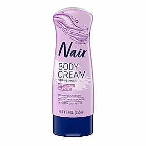 Nair Hair Removal Body Cream with Softening Baby Oil, Leg and Body Hair Remover, 3 Pack