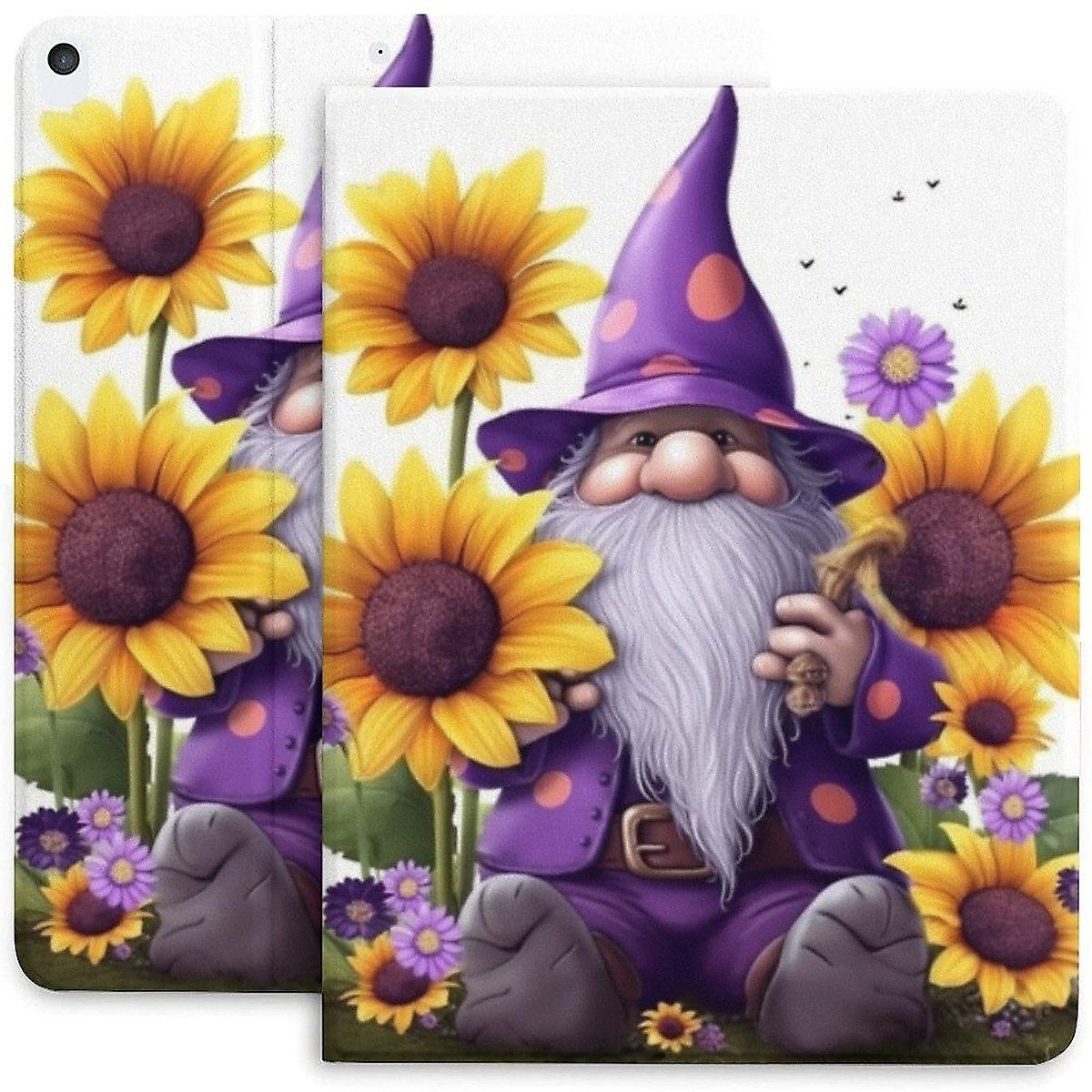 Butterfly Gnome Case for iPad 7th And iPad 8th And iPad 9th Gen [10.2 Inch],iPad Air 3rd 10.5''(2019),iPad Pro 2nd 10.5''(2017) with Pencil Holder, Protective Case with Soft TPU Back, Auto Sleep/Wake