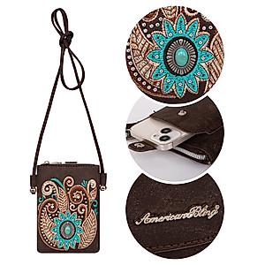 Montana West Cross Body Purse Women's Crossbody Handbags Trendy Crossbody Wallet Western Cute Cell Phone Crossbody Small Phone Purse Womens Purses and Handbags PH02-210CF