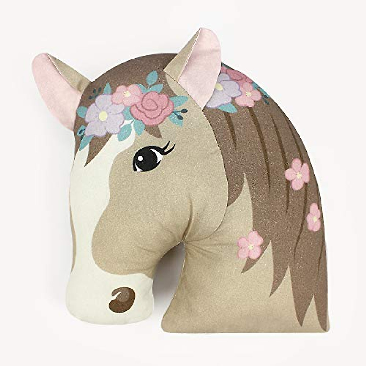kullaloo Sewing kit for Kids Beginners - DIY Craft for Girls & Boys - Cut & Sew Fabric Panel with Horses Motifs (Horse Love)