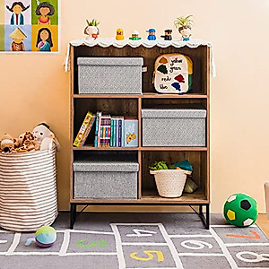 GRANNY SAYS Bundle of 3-Pack Rectangle Storage Bins & 1-Pack Hanging Closet Organizer