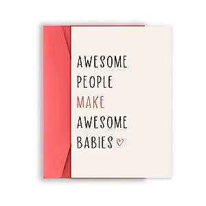 Missonemi Funny Baby Shower Card, Humorous Baby Shower Gifts for Girls Boys, New Baby Card for New Mom New Dad, Cute Baby Expecting Card, New Baby Arrival Card, Congratulations Pregnancy Card