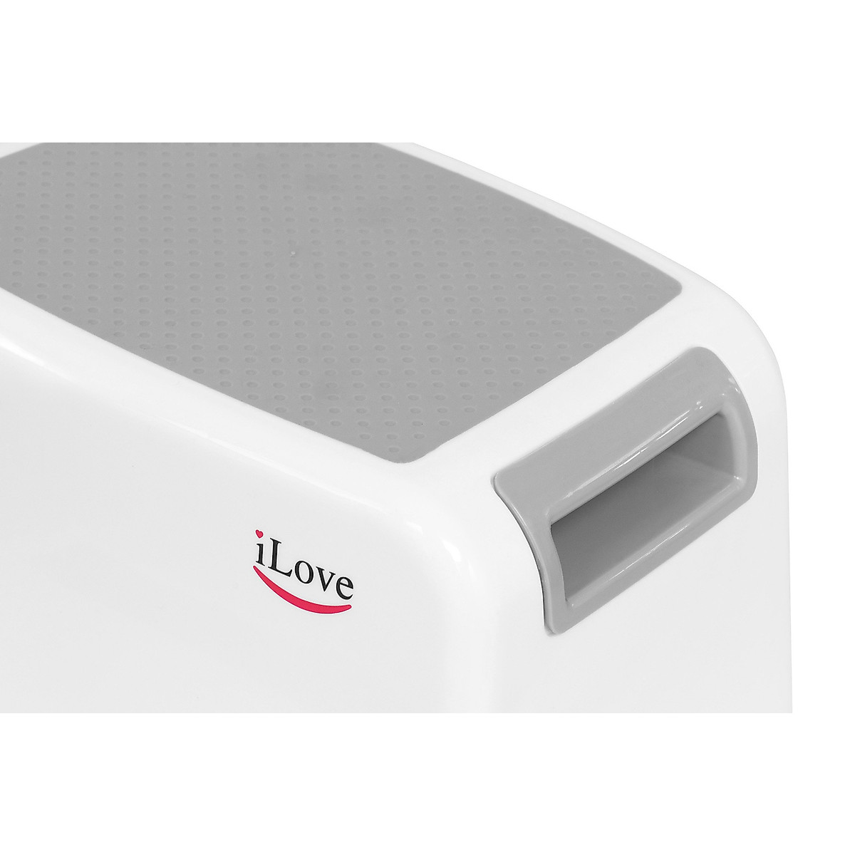 iLove 2 Step Stool for Kids and Toddlers, Bathroom and Toilet Stool for Potty Training, Slip-Resistant Soft Grips, Kitchen Stool with Handles, Dual Height - Gray (1 Pack)