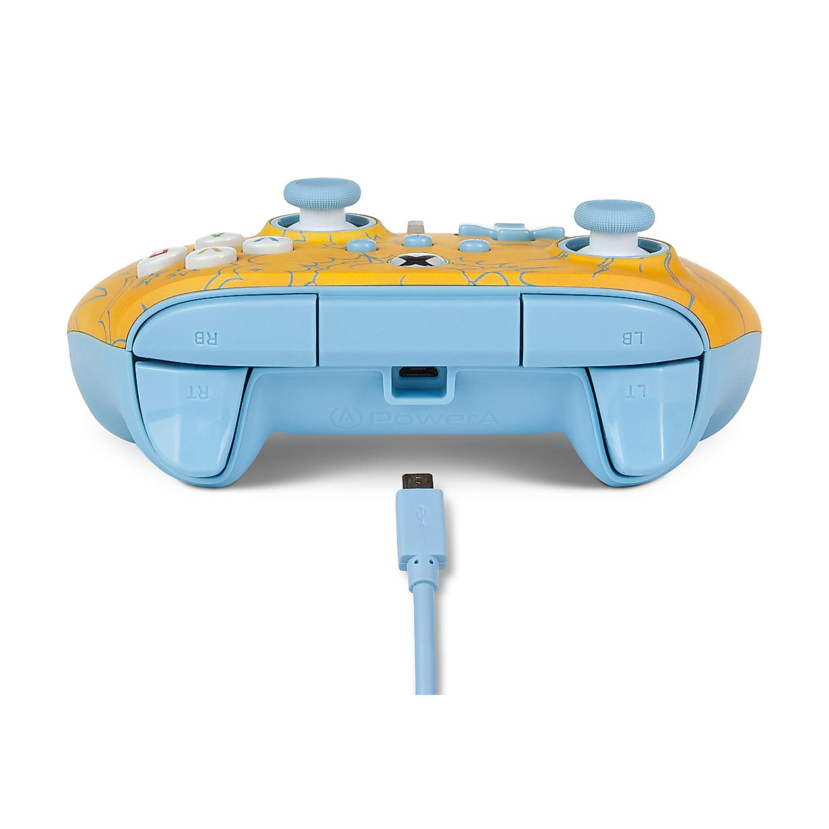 PowerA Enhanced Wired Controller for Xbox Series X|S - Cuphead: Mugman, Gamepad, Wired Video Game Controller, Gaming Controller, Xbox Series X|S - Xbox Series X