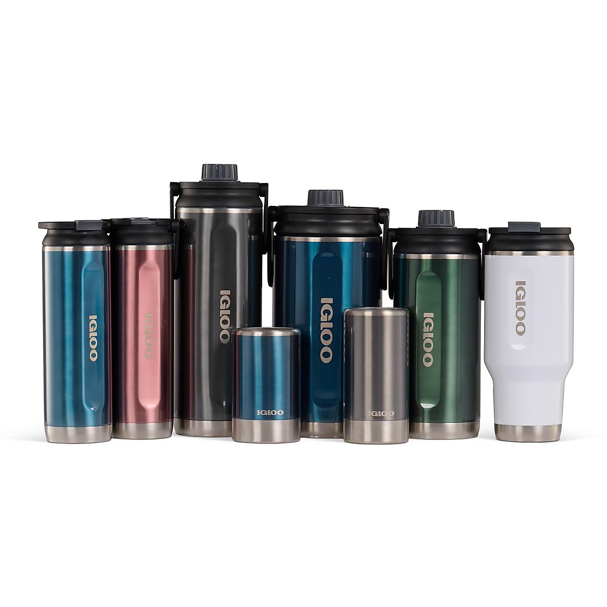 Igloo, 12 OZ Stainless Steel, Tumbler, Flip ‘n’ Sip, Spruce