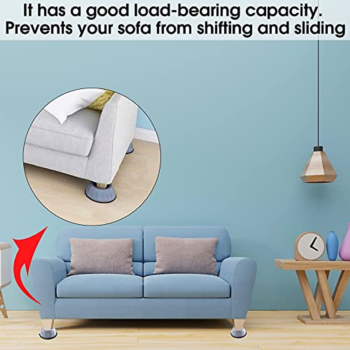 VAIIEYO 4Pcs Shock & Noise Cancelling Washing Machine Support, Anti Slip Rubber Washing Machine Feet Pads, Washing Machine Stabilizer, Anti-Walking Rubber Pads for Home Appliances, Universal Size