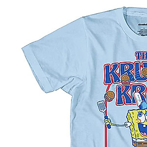 Spongebob Squarepants Mens' The Krusty Krab Come Spend Your Money T-Shirt, Small Light Blue