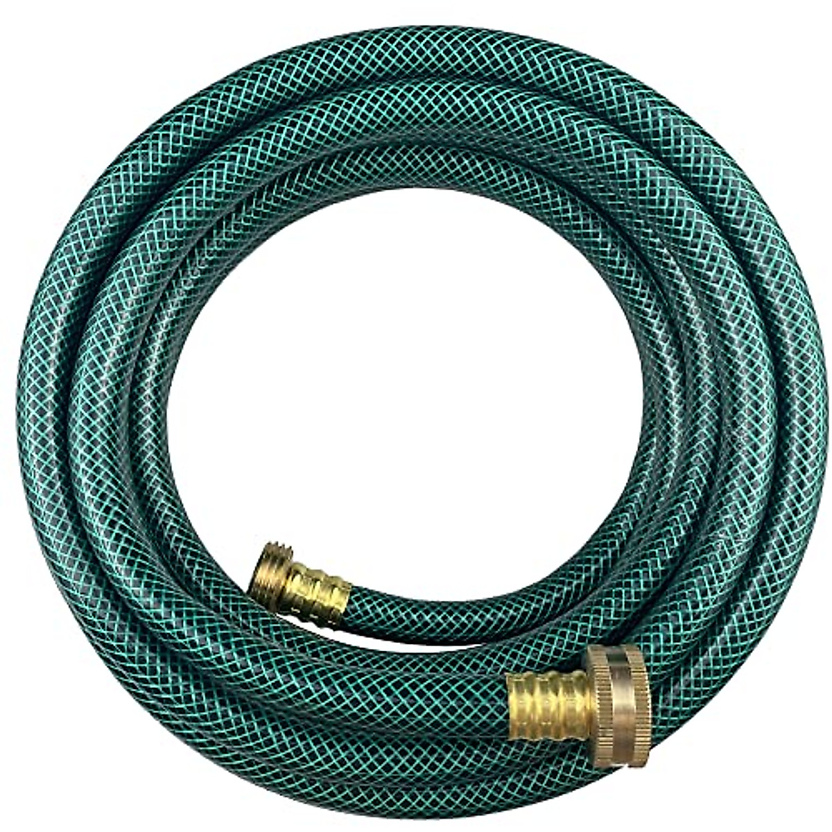 Darnassus PVC Garden Hose 1/2 Inch Green Heavy Duty Water Hose with Solid Brass Fittings,No Leaking, Flexible,for outdoors,Lawns,Patio (20 FT, Green)