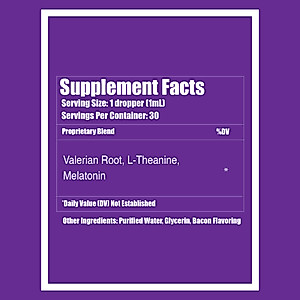 Dog Melatonin | Melatonin for Dogs | Dog Sleep Aid | Sleep Aid for Dogs | Melatonin for Dogs Sleep | Dog Calming | Calming for Dogs | Dog Calming Treats | Dog Anxiety Relief | 1 fl oz: Bacon Flavor