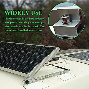 Biaungdo 6 Pcs Solar Panel Mounting Z Brackets, Adjustable Solar End Clamp Aluminum Rail Bracket Solar Panels Grounding Gutter Kit for Solar Panel Photovoltaic Mounting System Accessories(32-50mm)