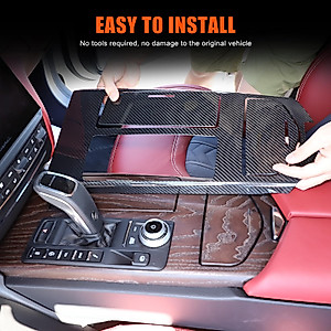 Gear Shift Shifter Panel/Shift Lever Panel/Transmission Gear Selector Gearstick Panel Trim Cover Decal for Maserati Ghibli Accessories,Absolutely Real Carbon Fiber Gear Shift Trim