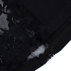 Aniywn Womens High Waist Ruffle Flare Bell Bottom Pants Casual Stretch Panel Leggings Pants Black