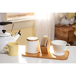 Melitta Artisan Porcelain Pour-Over Coffeemaker and Canister Set, White