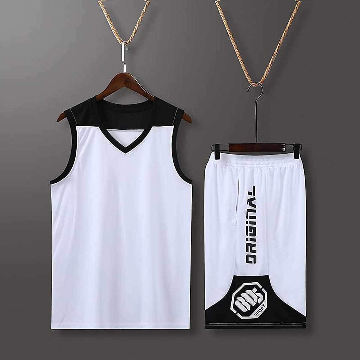 Custom Basketball Jerseys Any Name Number Team Logo - Basketball Jerseys for Men Boys Kids Aldult Basketball Uniform Set (White)