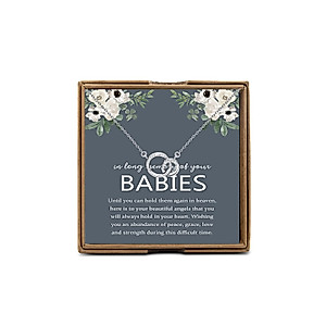 OKEYCH Loss of Baby Sympathy Gifts, Miscarriage Necklace, Loss Bereavement Necklace for Mothers, Losing Child Gift, Sympathy Gift for Women Mother Mom (Miscarriage Necklace)