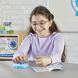 hand2mind Advanced NumberLine Clock™ for Kids Learning to Tell Time, Math Manipulatives for Telling Time, Analog Clock for Kids Learning, Learning to Tell Time Clock, Homeschool Supplies (1 Pack)