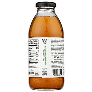 Just Ice Tea Ready To Drink Original Green Tea Unsweetened, Contains Caffeine, Fair Trade, Kosher, USDA Certified Organic, 16 Fluid Ounce (Pack of 12)