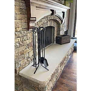 Pilgrim 18002 5 Piece Forged Hearth Tool Set - 33" Tall Black