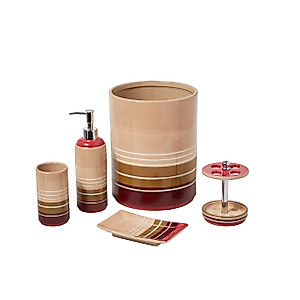 SKL Home by Saturday Knight Ltd. Madison Stripe Toothbrush Holder, Red