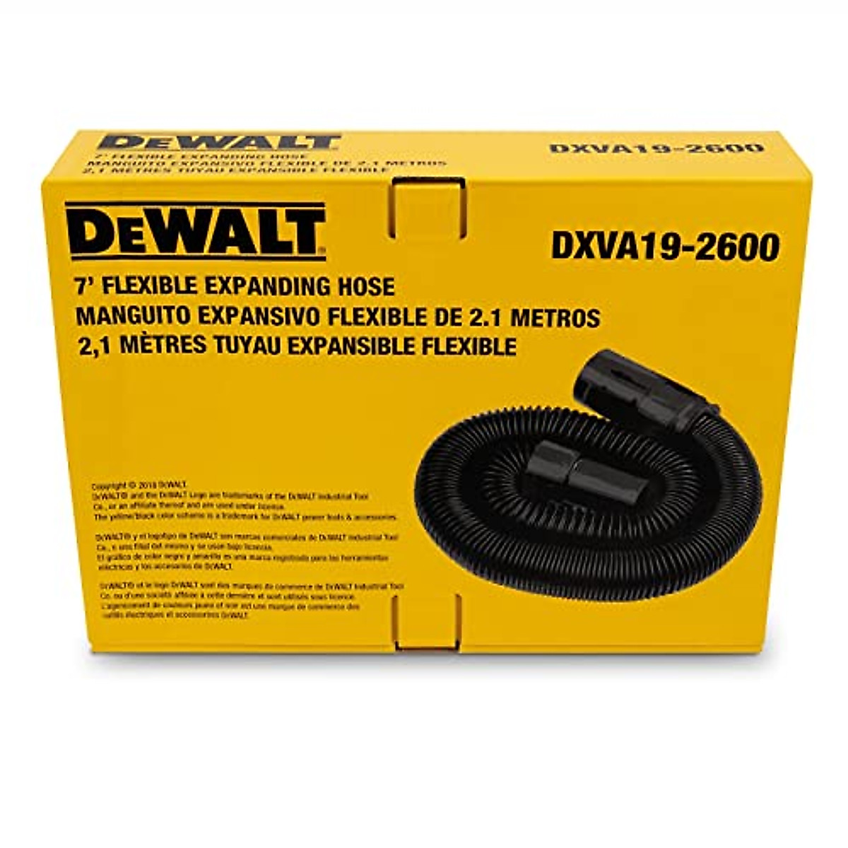 DEWALT DXVA19-2600 Vacuum Extended Super Flex Hose Fits for 1-7/8" Hose, Compatible with DXV04T , Black