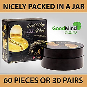 Under Eye Mask Patches Collagen, Gold Eye Patches for Puffy Eyes, Eye Mask for Dark Circle. 24K Gold Eye Mask, Under Eye Gel Pads, Eye Masks for Dark Circles and Puffiness Treatment Eye Masks Skincare