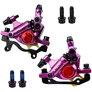 SONAU 1 Pair Front & Rear HB100 MTB Bike Hydraulic Disc Brake Calipers Road Bicycle Line Pulling Brake Clamp