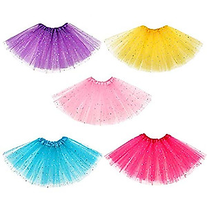 10Pcs Girls Princess Dress up Accessories Tutu Skirt Princess Tiara Crown Set Princess Party Decorations Gifts Party Favors Costume for Girls