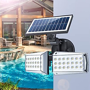 ZHUANYIYI Outdoor Solar Wall Light, Human Body Induction Courtyard Waterproof Lighting, All-Weather Home Garden Pavement Landscape Spotlight