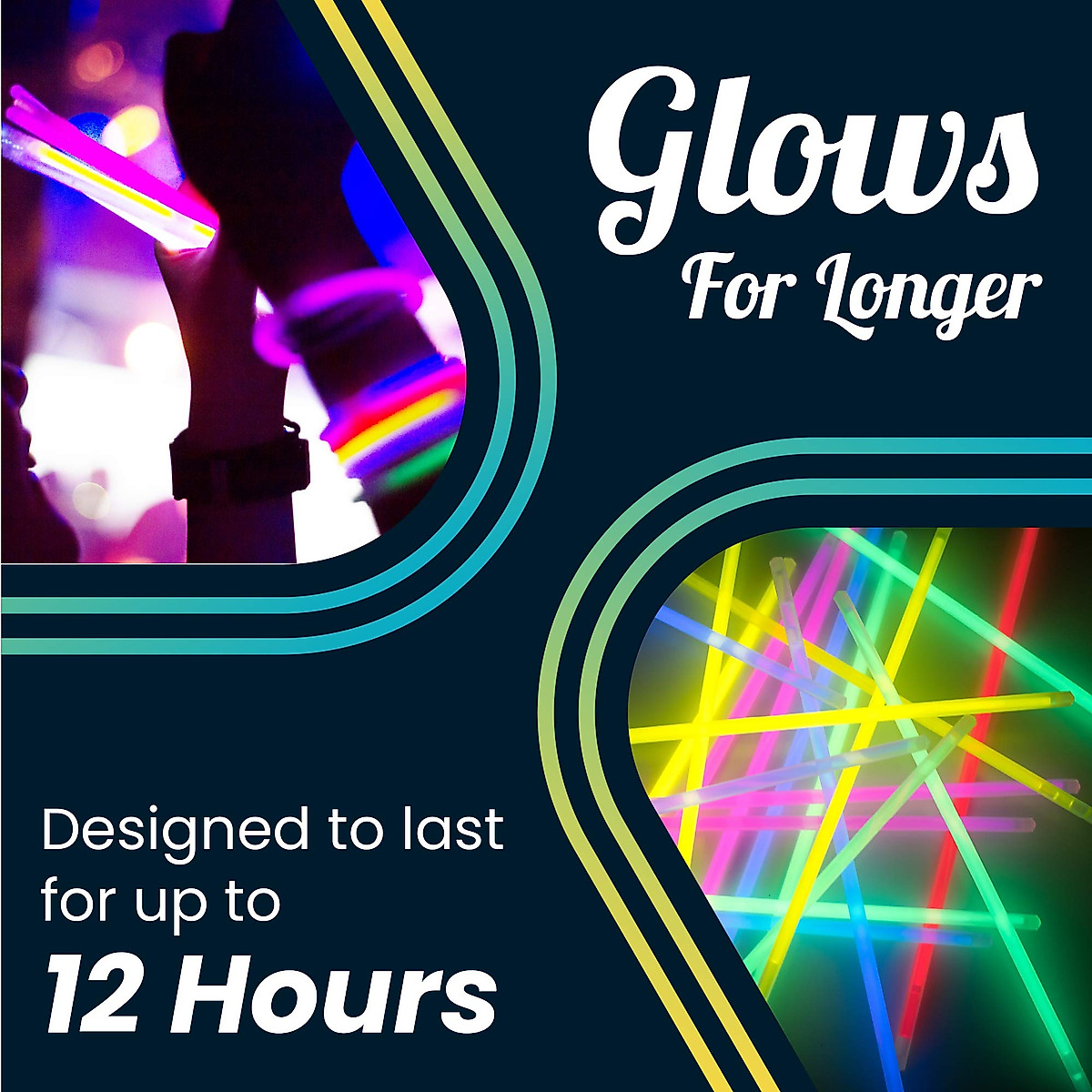 Glow Sticks Party Pack - 240 PCS That Includes, 100 Pcs 8 Inch Glow sticks,10 Pcs Ultra-Bright 6 Inch Glow Sticks, And All Exciting Accessories – Create Glow In The Dark Necklaces, Bracelets, Glasses, Headbands, Balls, Flowers And Much More, Neon Light St