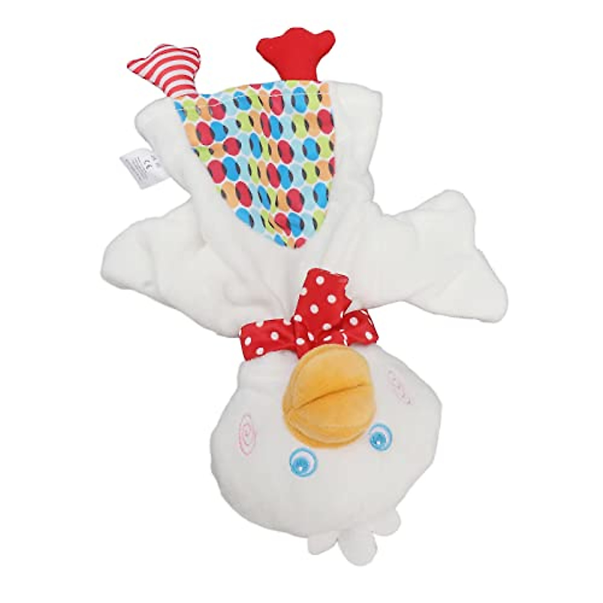 Baby Stuffed Animals Blanket, Visual Development Soft and Bright Colors Plush Cartoon Baby Security Blanket for Kids More Than 3 Months for Soothing Towels (White)