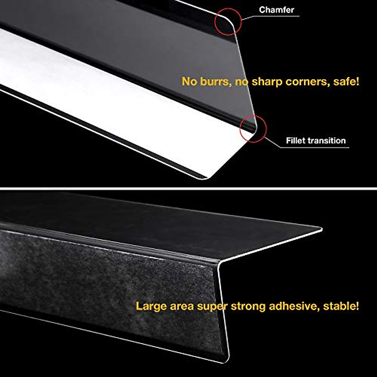 World Backyard Toy Blockers for Furniture - Clear Thin PVC Gap Bumper Under Couch, Sofa, Bed, Cabinet to Stop Small Things Going into. (Large 4.7'' High)