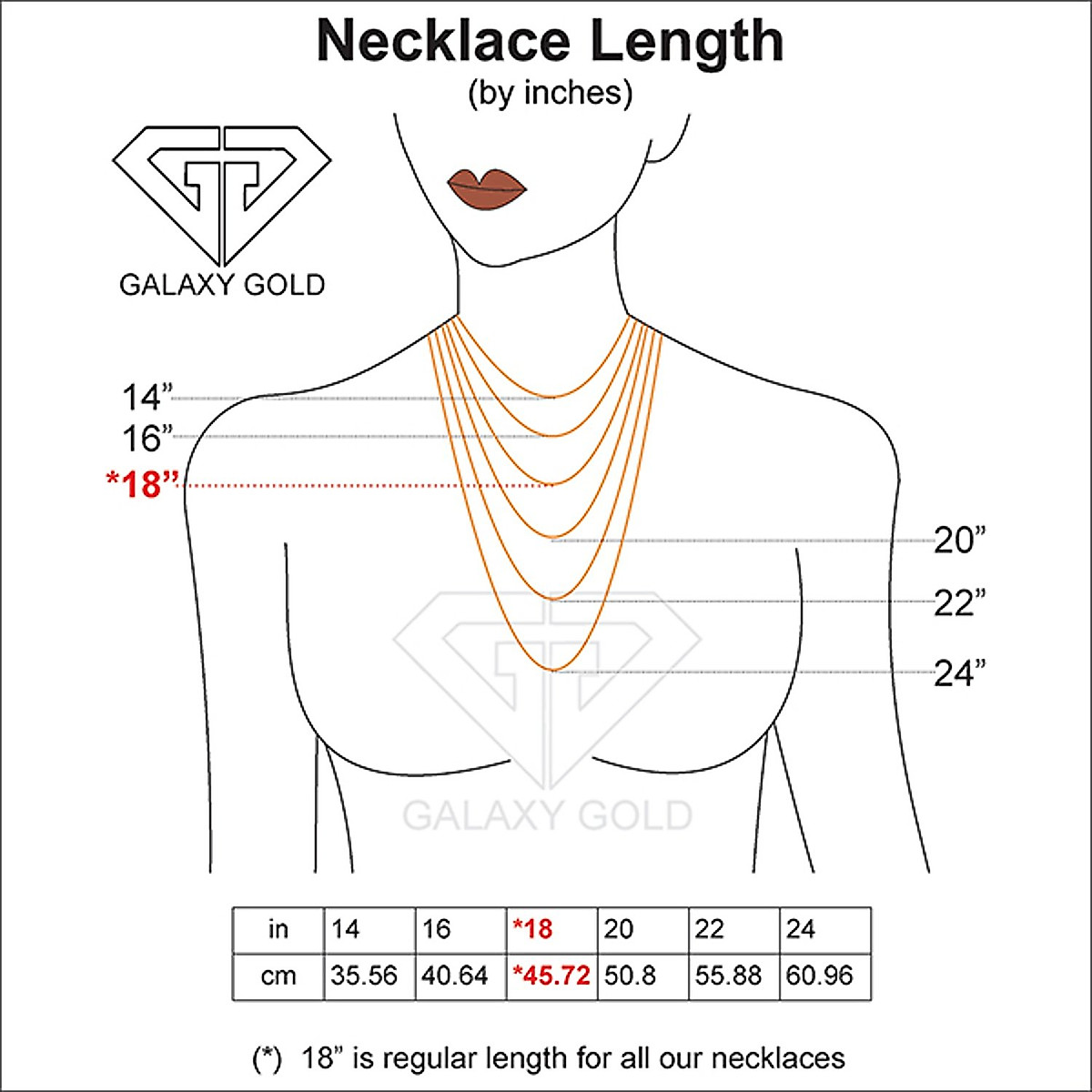 Galaxy Gold GG Size 14 inch 14K Solid White Gold Necklace With Natural Diamond & Natural Pearl