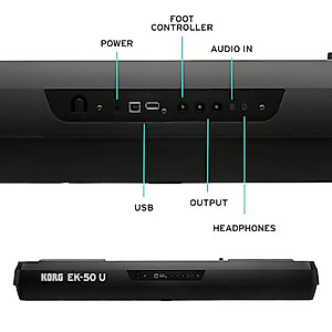 Korg, 61-Key Portable Keyboard (EK50U)